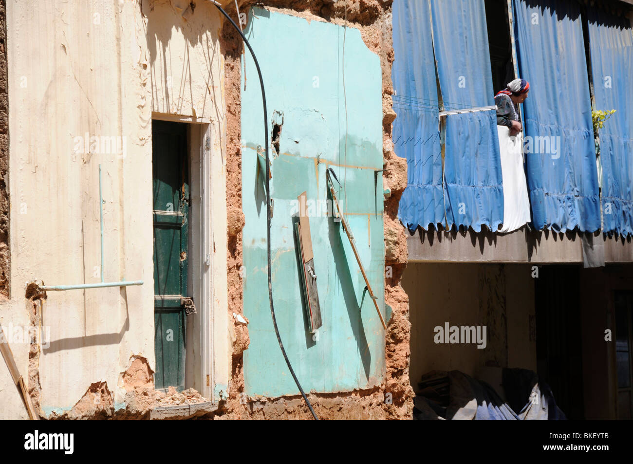 STREET SCENES, BALCONIES AND MOSQUES IN WEST BEIRUT, LEBANON Stock ...