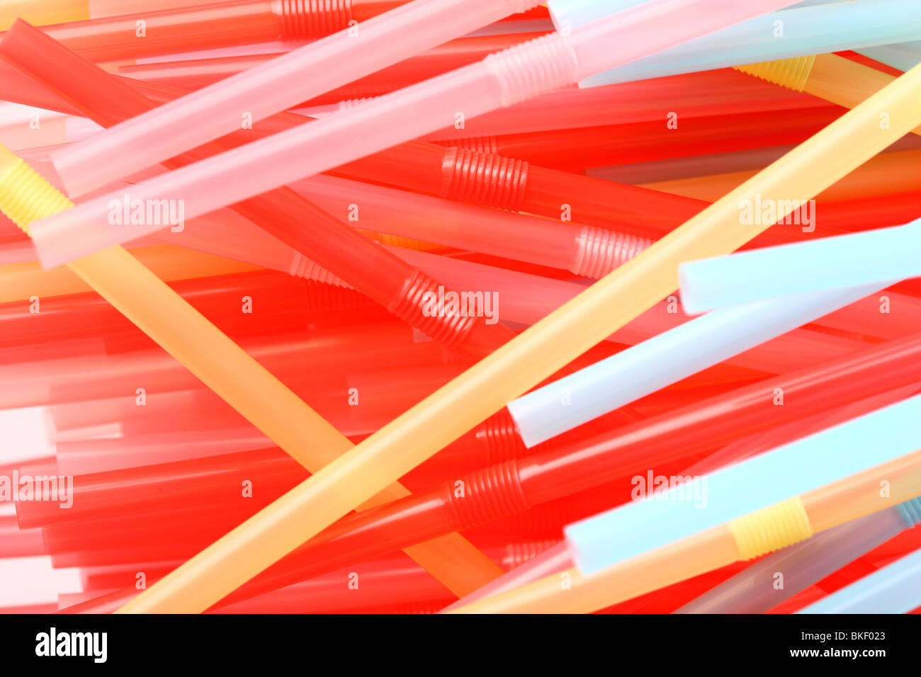 Drinking straws, plastic, flexible, different colors Stock Photo - Alamy