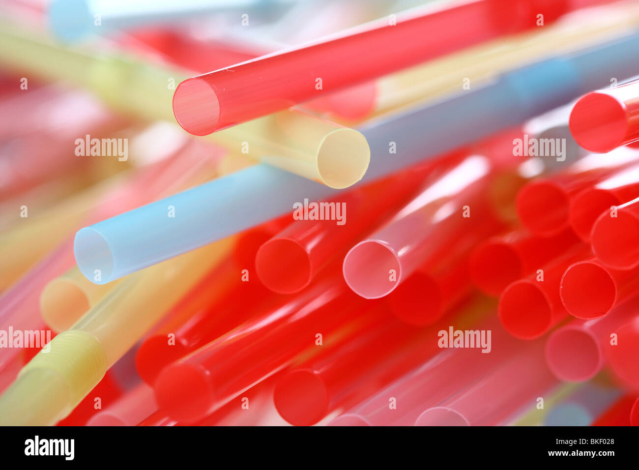 Drinking straws, plastic, flexible, different colors Stock Photo - Alamy