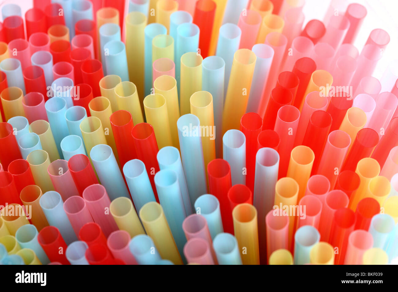 Drinking straws, plastic, flexible, different colors Stock Photo - Alamy