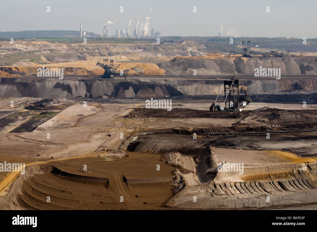 Open air mine in Germany, digging coal for electricity Stock Photo - Alamy