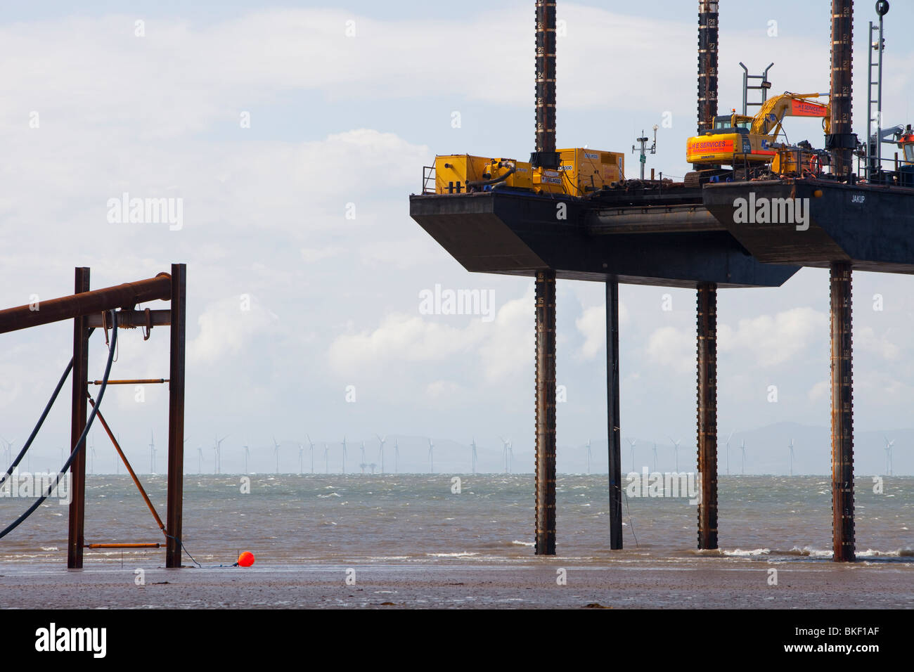 Wind farm robin rigg offshore hi-res stock photography and images - Alamy