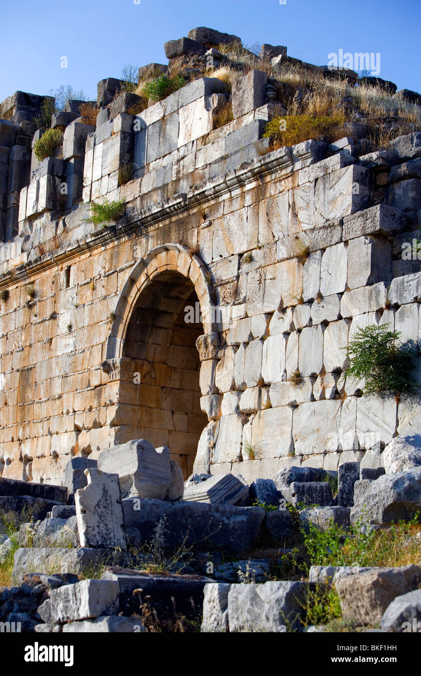 Miletus Amphitheatre ruins, arched entrance gate detail (4th Century BC ...