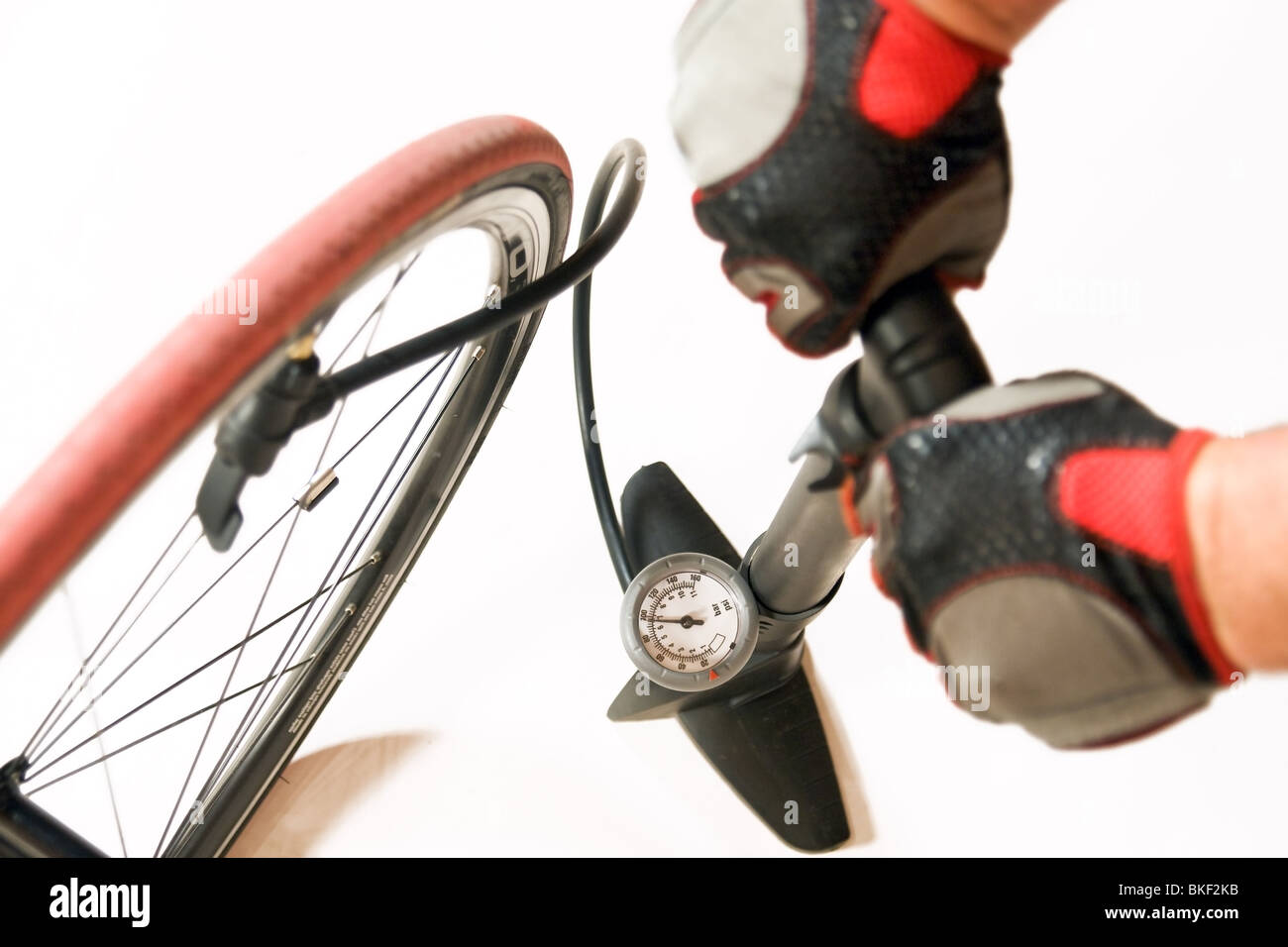 Bicycle tyre pumping hi-res stock photography and images - Alamy