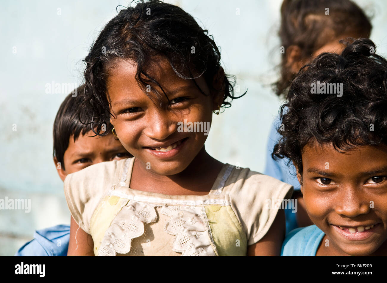 Cute children in the state of Orissa Stock Photo - Alamy
