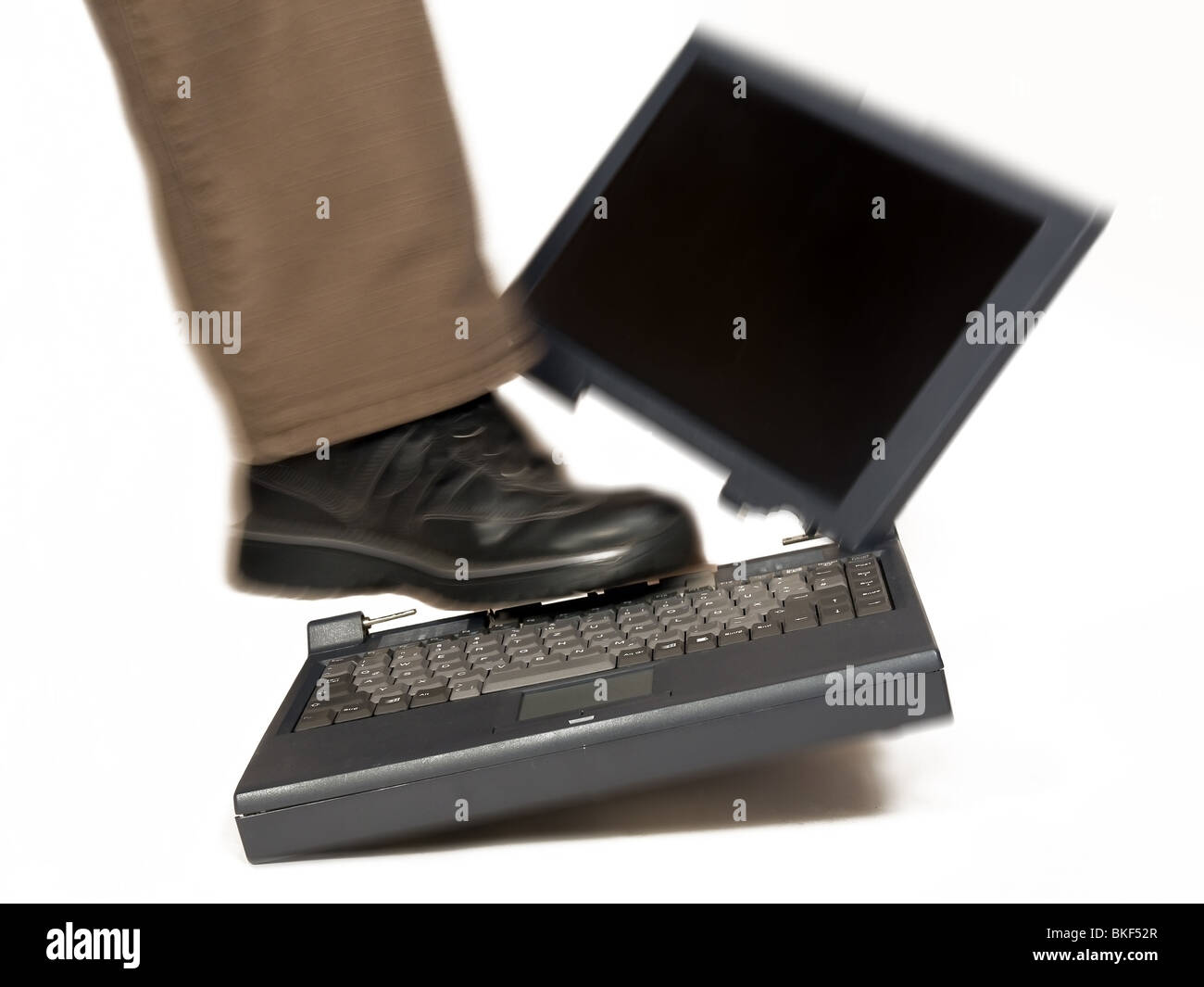 Man computer crash flat screen hi-res stock photography and images - Alamy