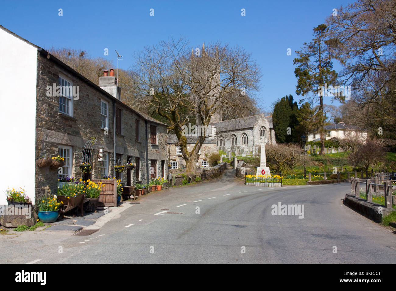 Village of Altarnun, Cornwall England Stock Photo - Alamy
