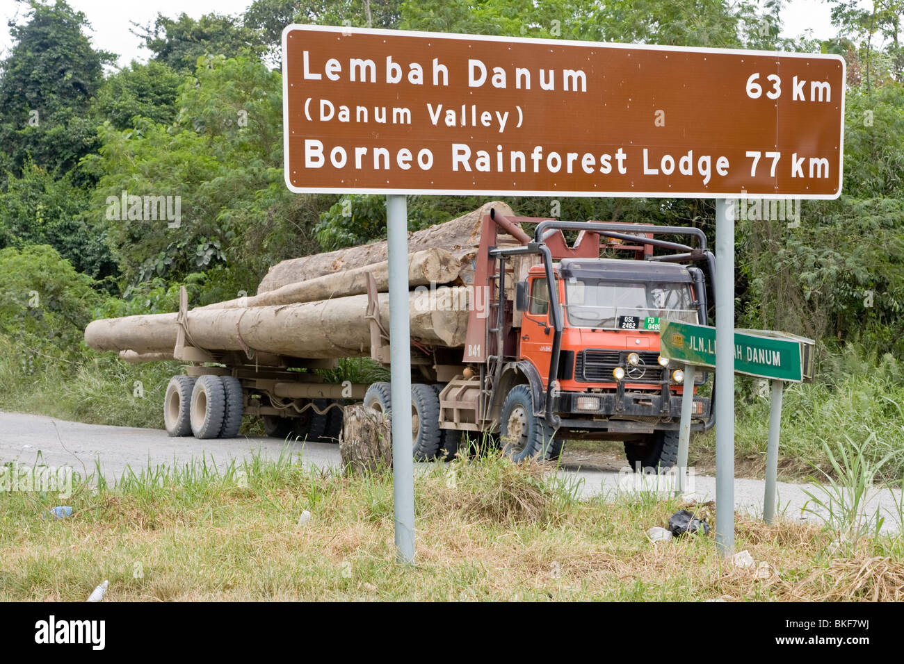 Logging truck carrying logs hi-res stock photography and images - Alamy