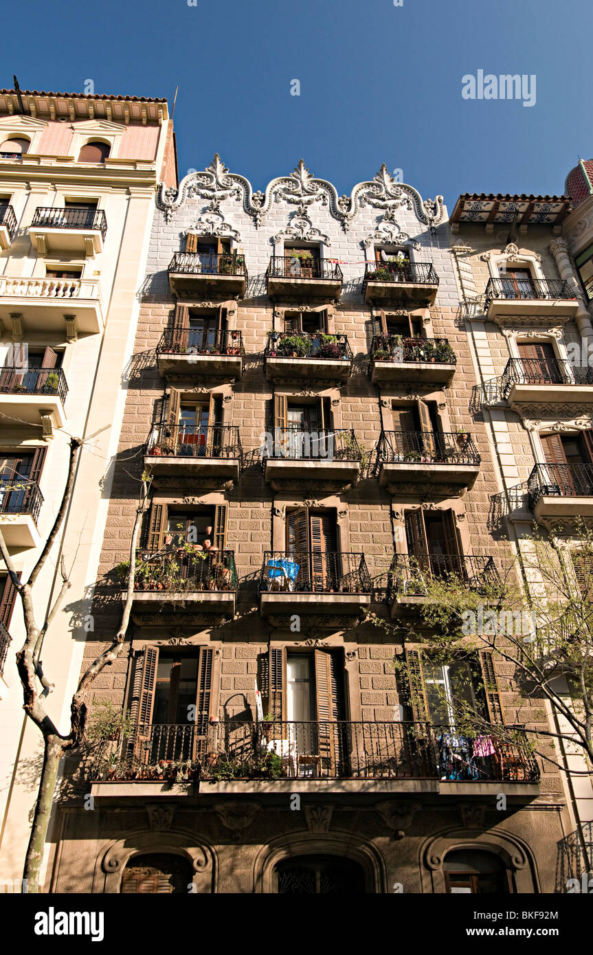 flats in Barcelona spain Stock Photo - Alamy