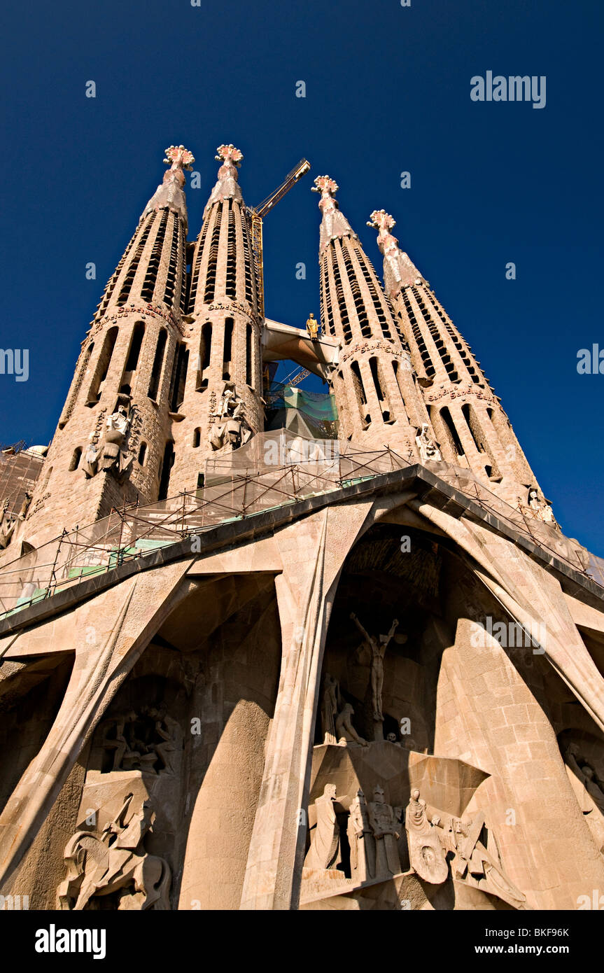 sagrada familia gaudi barcelona church which is still incomplete Stock ...