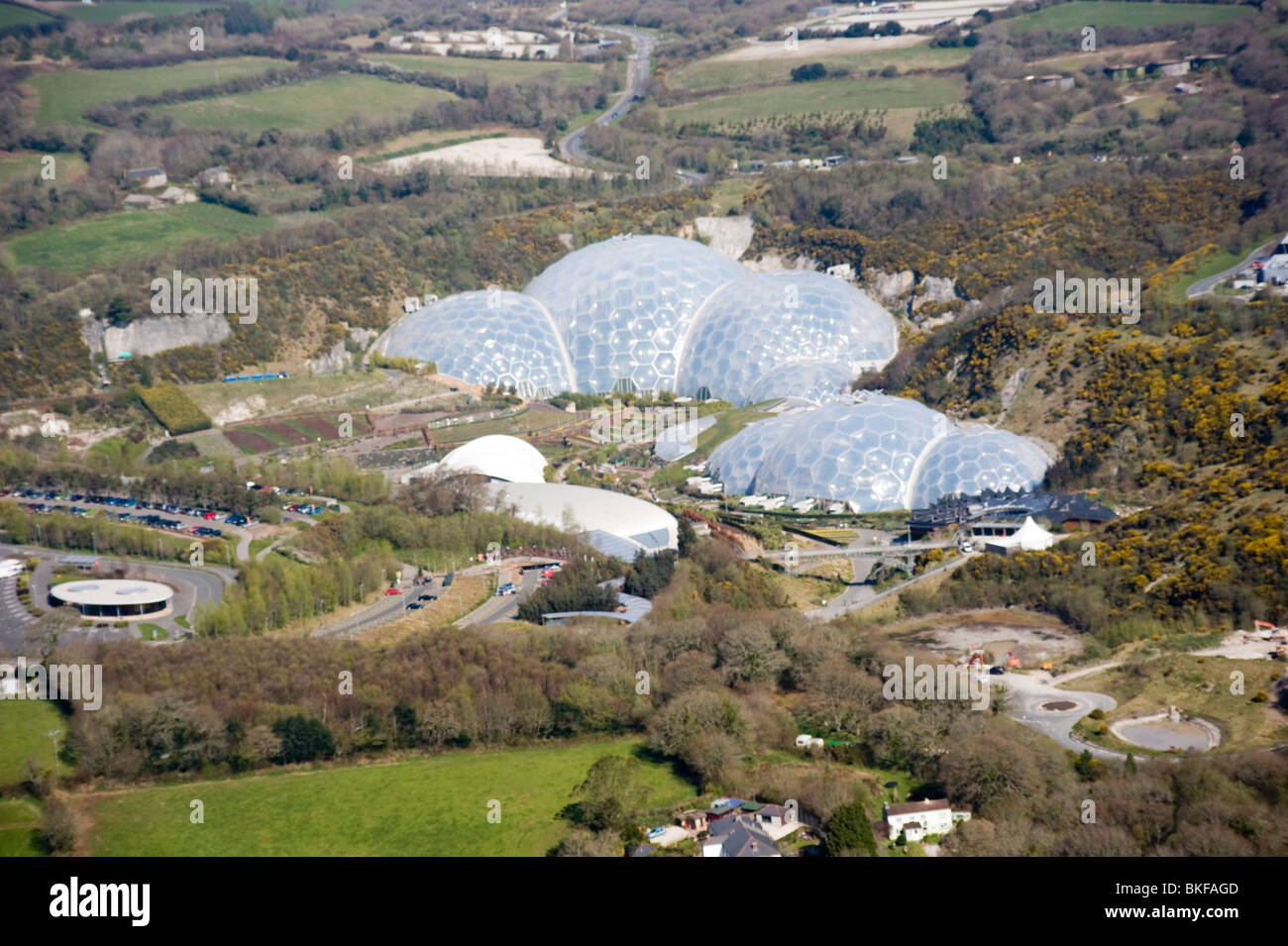 Eden project aerial hi-res stock photography and images - Alamy