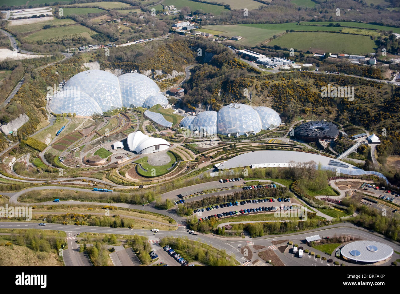 Eden project aerial hi-res stock photography and images - Alamy