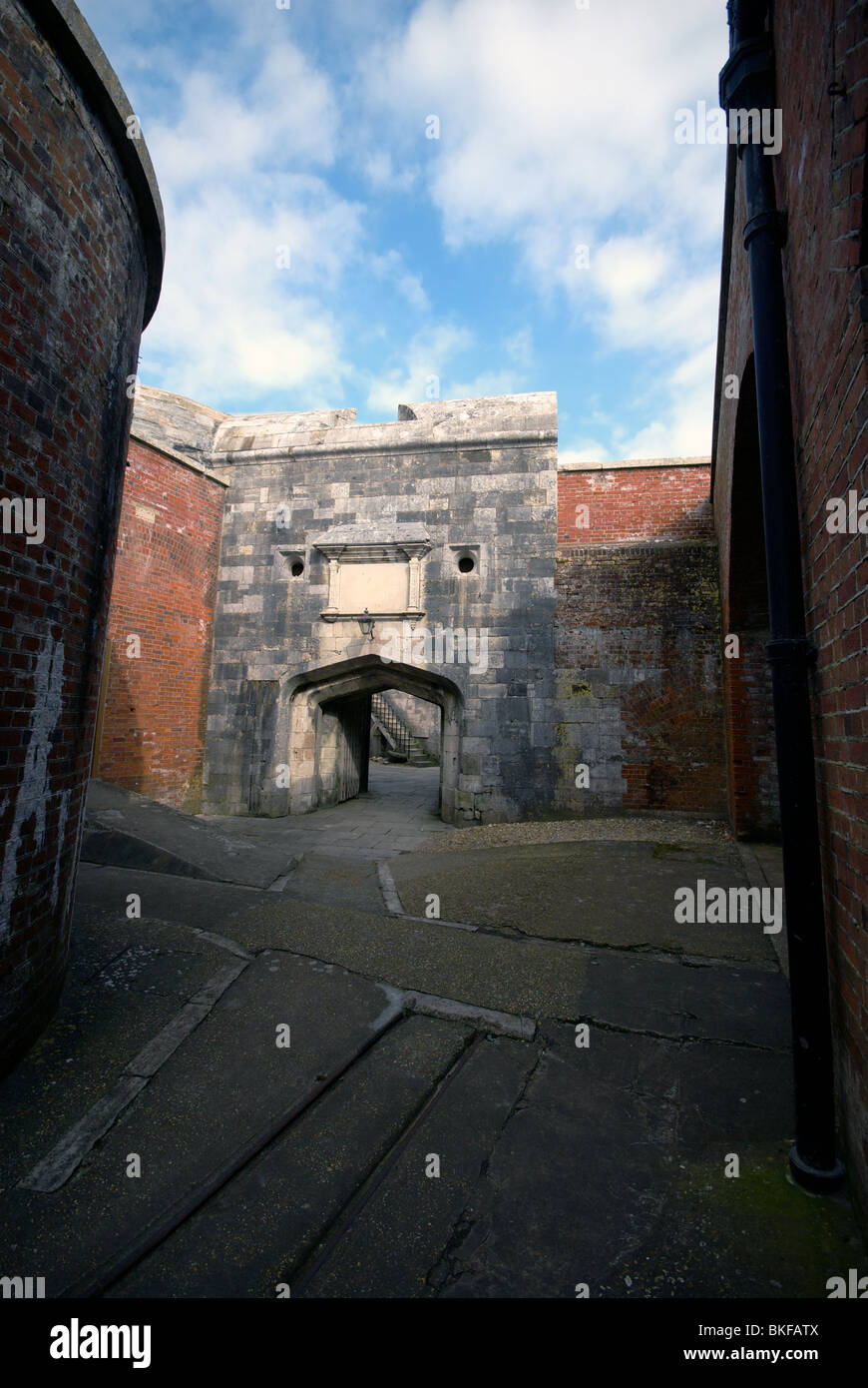 Hurst Castle Fort Hampshire UK National Trust Tudor Fort Stock Photo ...
