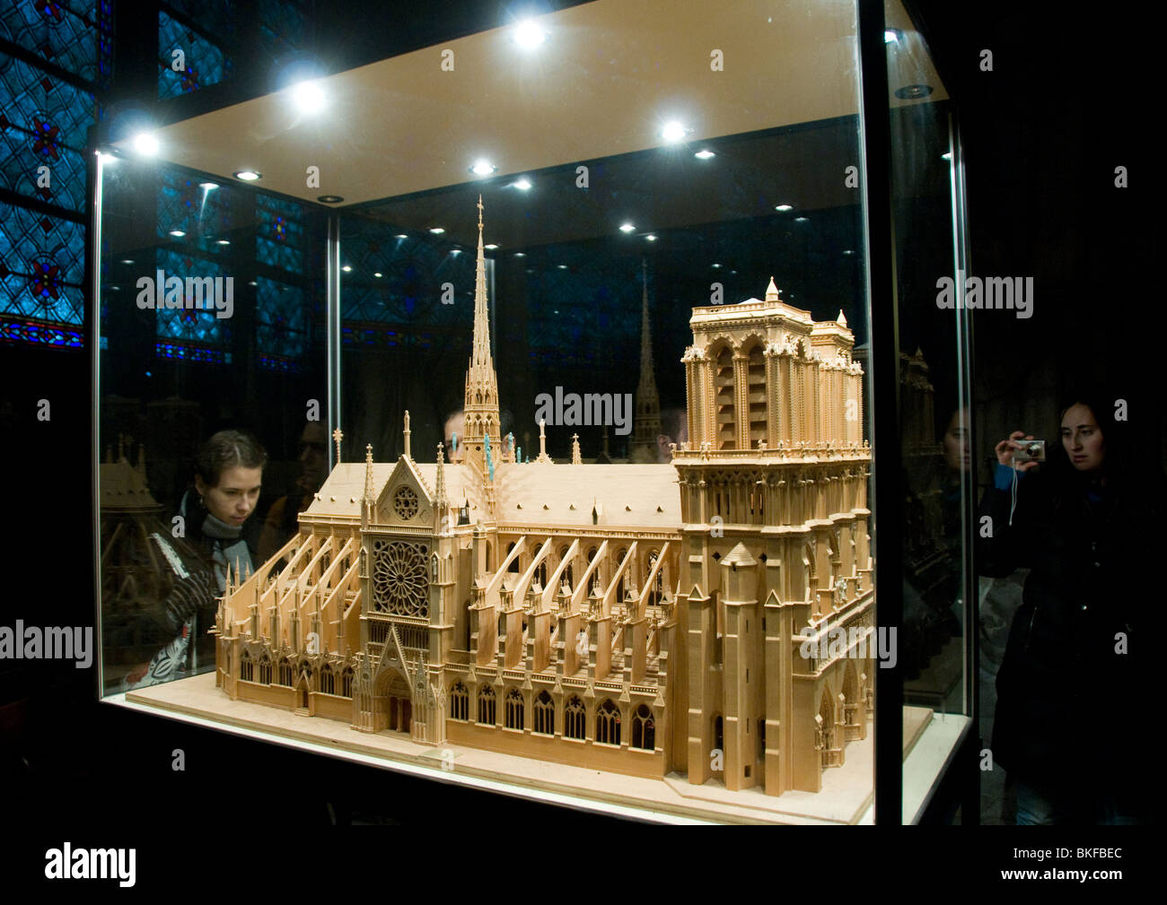 A model of Notre Dame in Paris France Stock Photo - Alamy