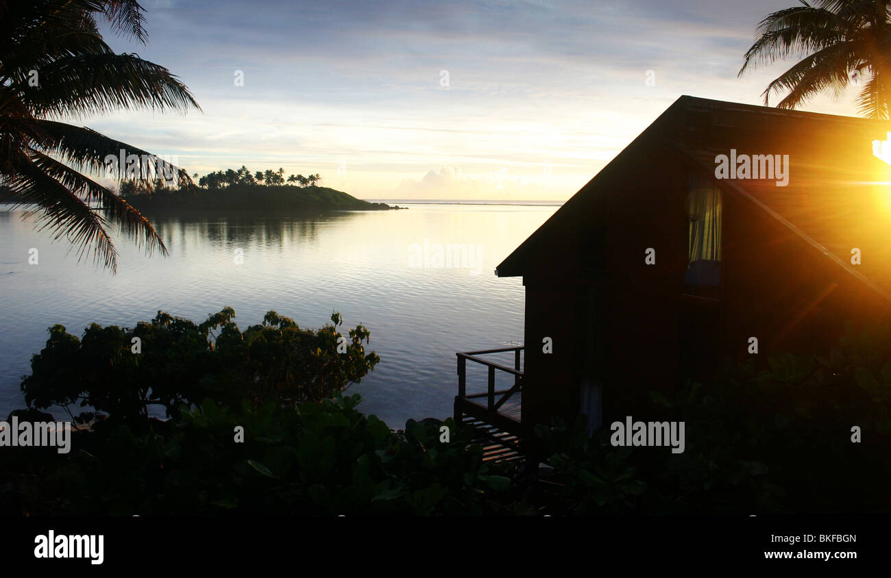 View of Muri Beach lagoon, Rarotonga, Cook Islands Stock Photo - Alamy