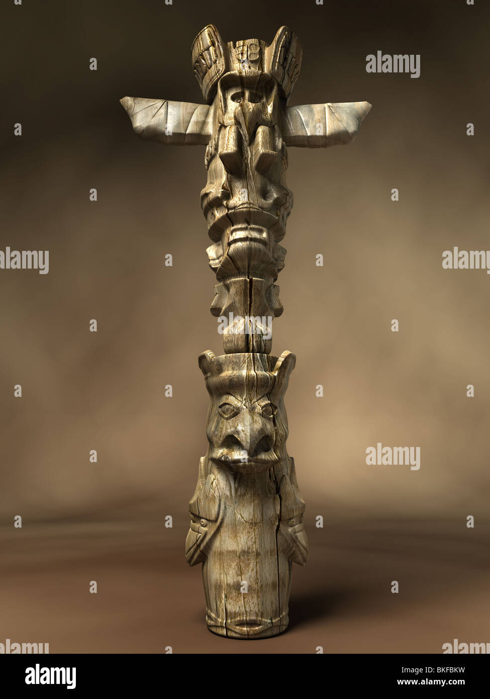 Totem - Front Stock Photo - Alamy