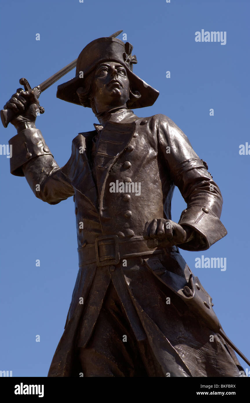 Statue Of General Wolfe Westerham Kent England Stock Photo - Alamy