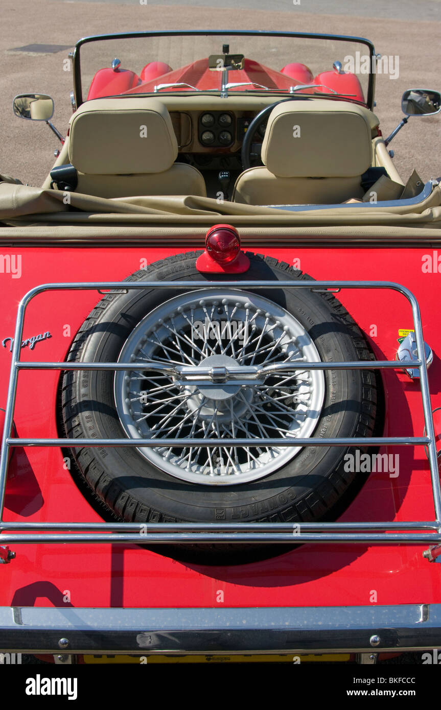 The Rear Of A Red Morgan 4 Car Stock Photo - Alamy