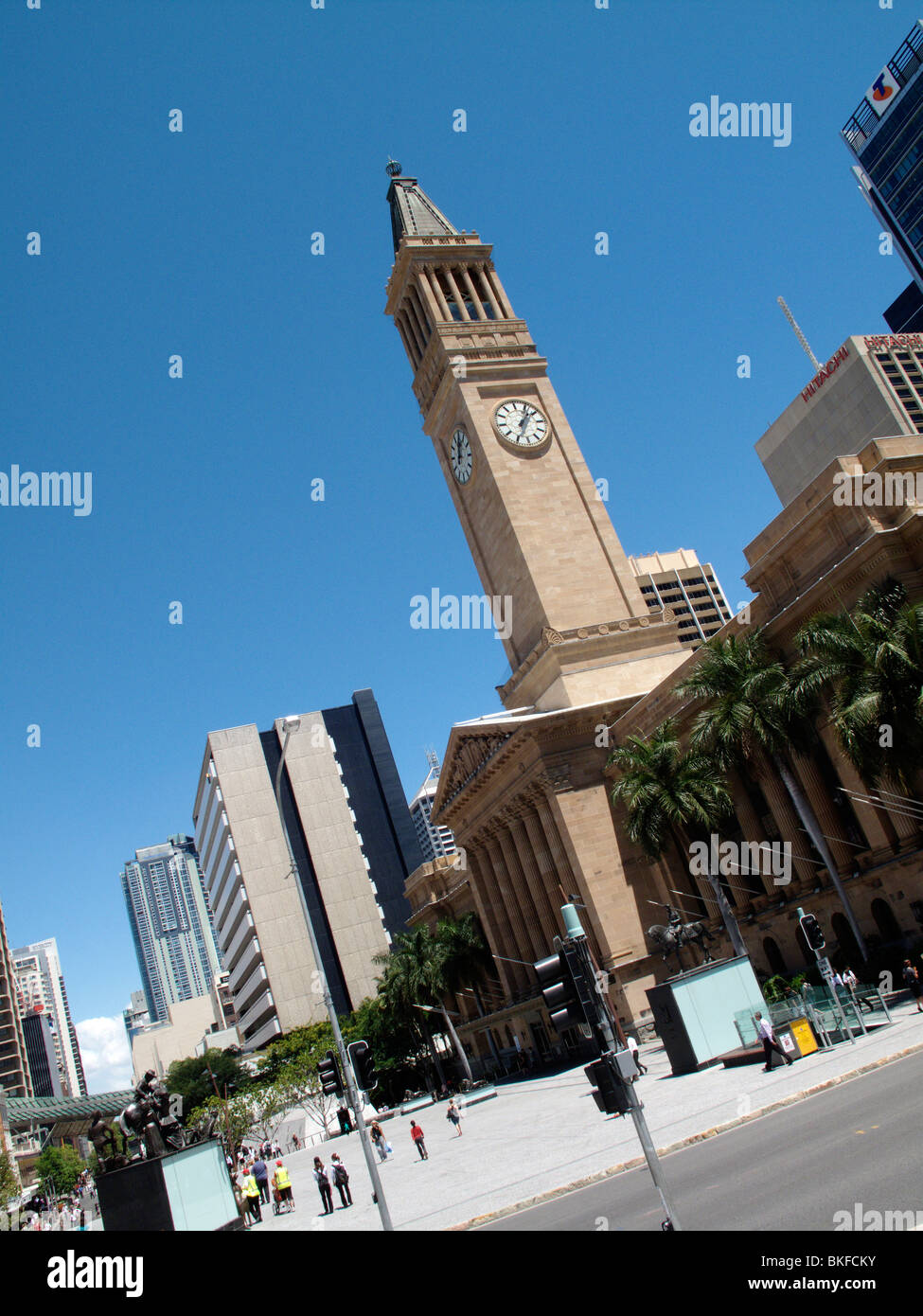 The City Hall tower in Brisbane, Queensland, Australia Stock Photo - Alamy