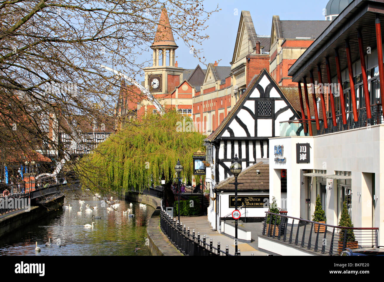 lincoln town centre lincolnshire england uk gb Stock Photo - Alamy