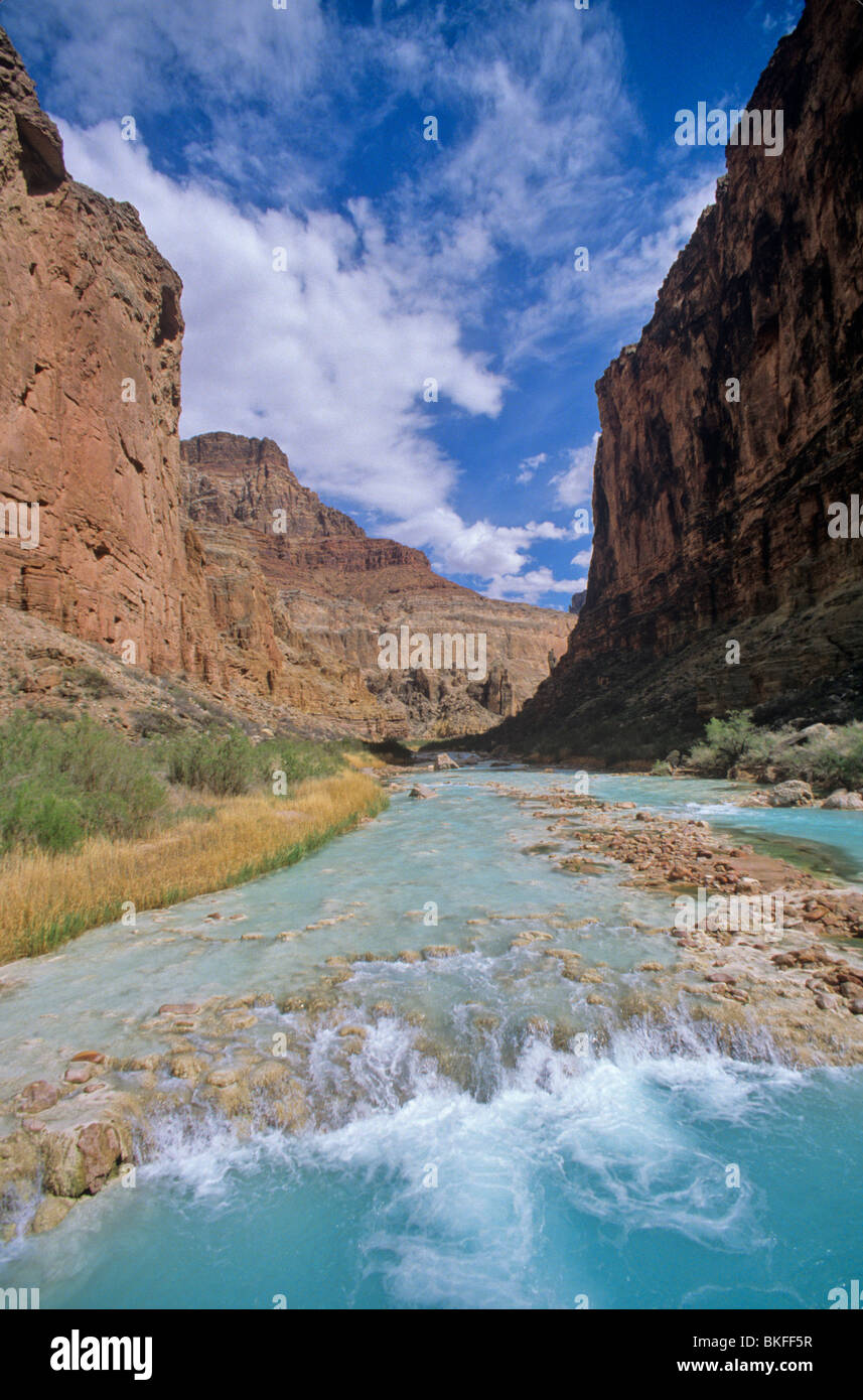 Blue waters of the Little Colorado River, Navajo Indian Reservation ...
