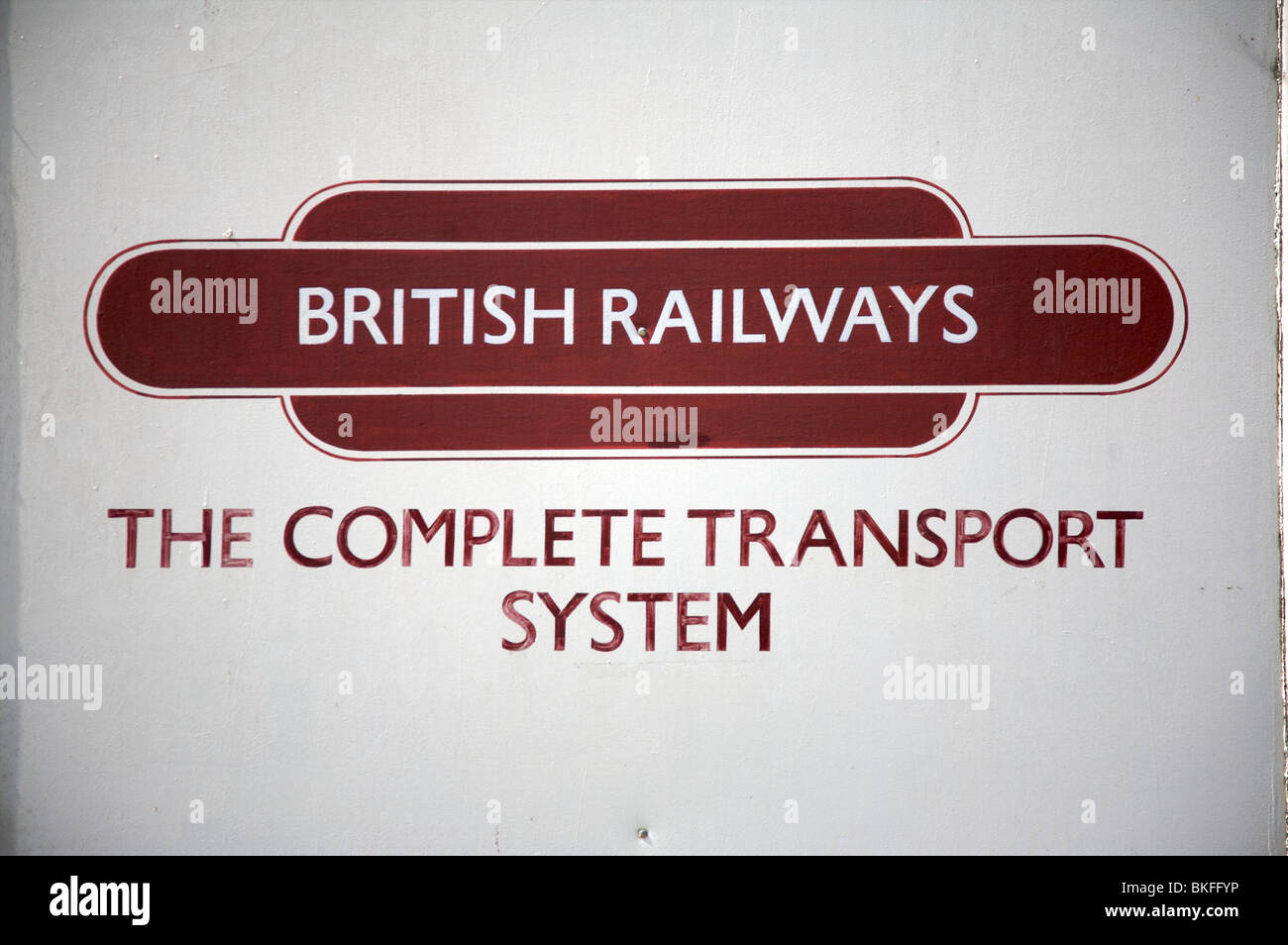 British Railways Sign The Complete Transport System Stock Photo - Alamy