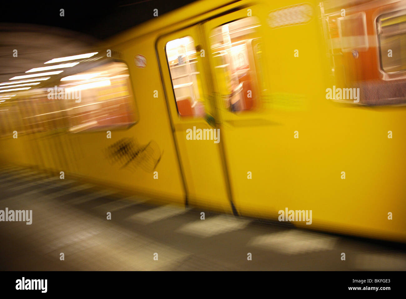Underground train, Berlin, Germany Stock Photo - Alamy