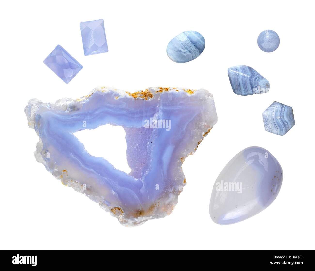 Blue lace agate stone hi-res stock photography and images - Alamy