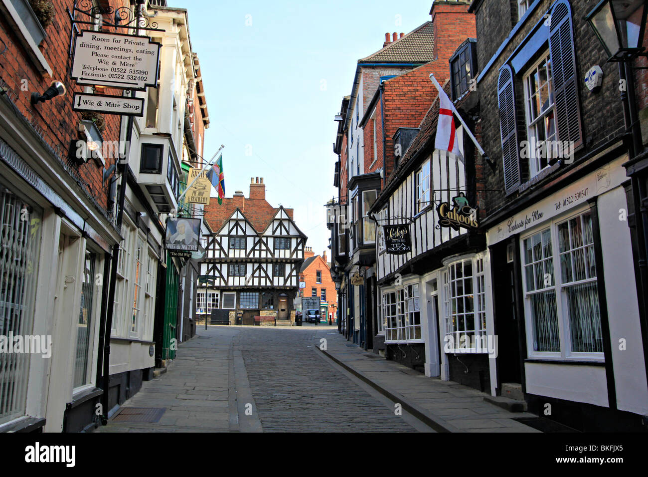 lincoln town centre lincolnshire england uk gb Stock Photo - Alamy