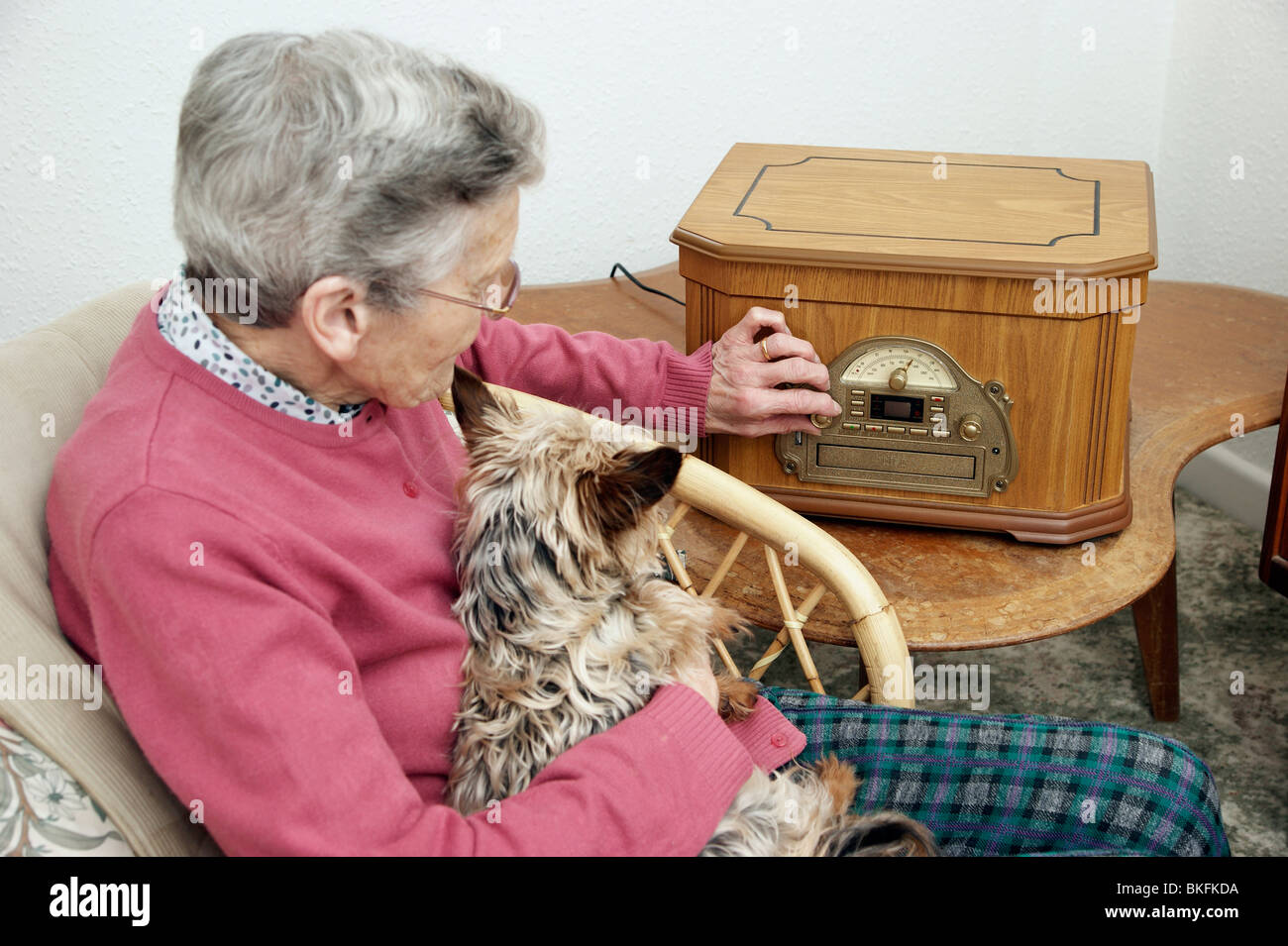 Woman tuning radio hi-res stock photography and images - Alamy