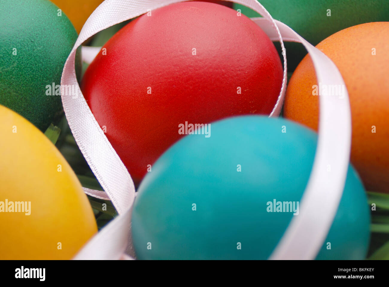 Different color easter eggs Stock Photo - Alamy