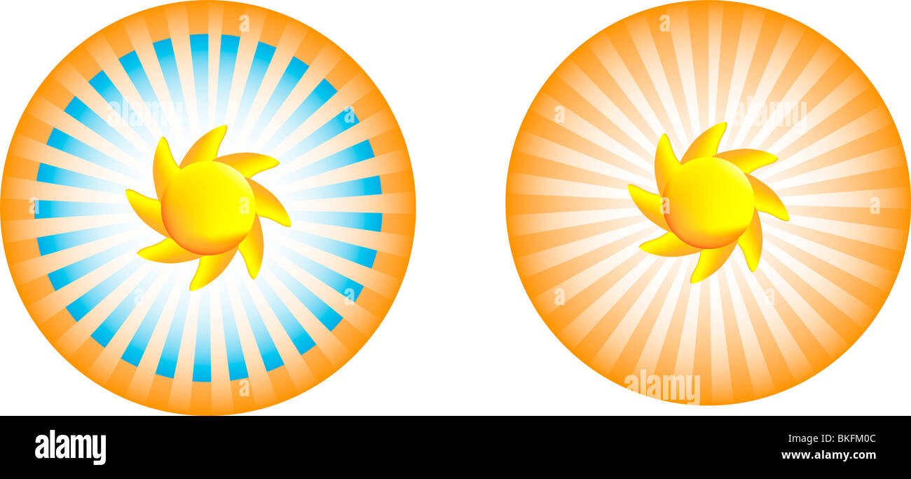 Beautiful sun with mesh gradient and stripes background Stock Photo - Alamy