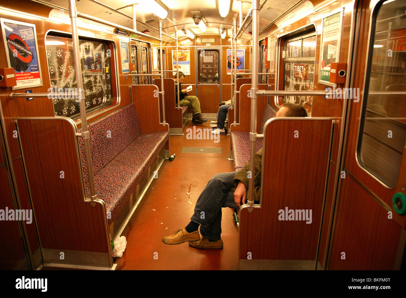 Interior of underground train, Berlin, Germany Stock Photo - Alamy