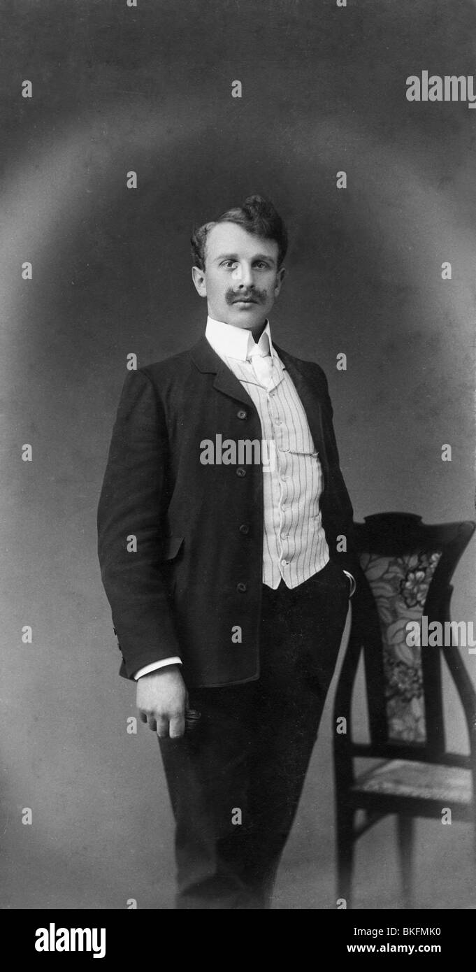 1900s Man With Moustache High Resolution Stock Photography and Images ...