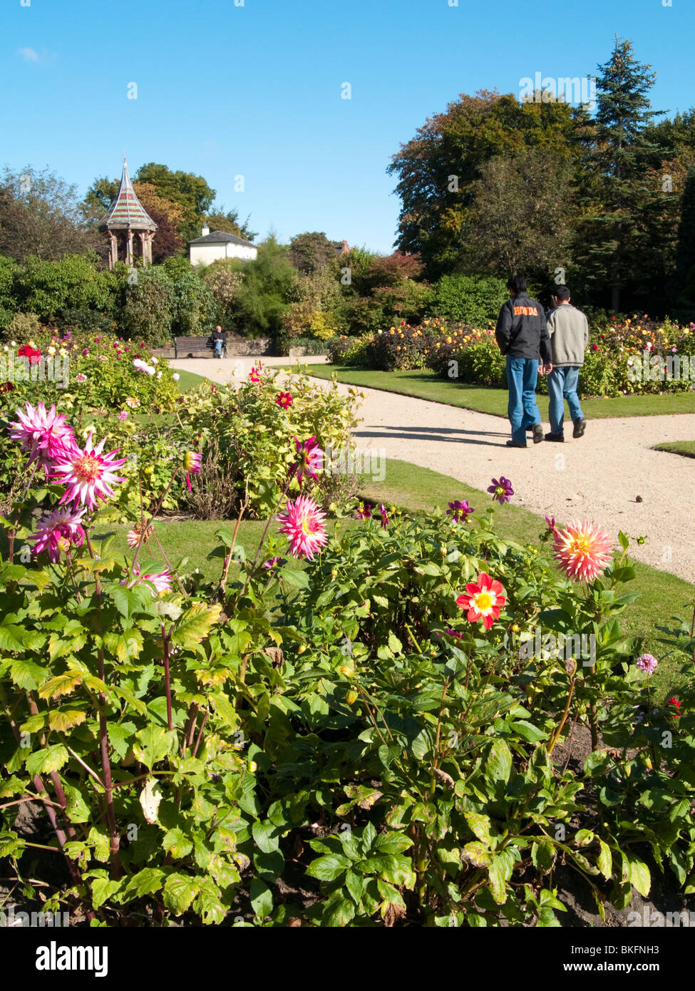 Flower gardens at the Arboretum Park, Nottingham England UK Stock Photo ...