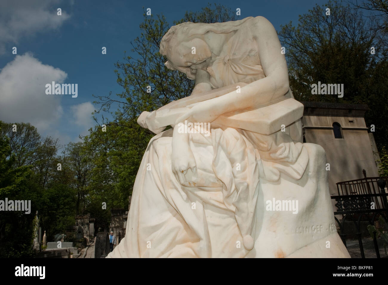 Frederic Chopin Memorial Sculpture on Tomb in Pere Lachaise Cemetery ...