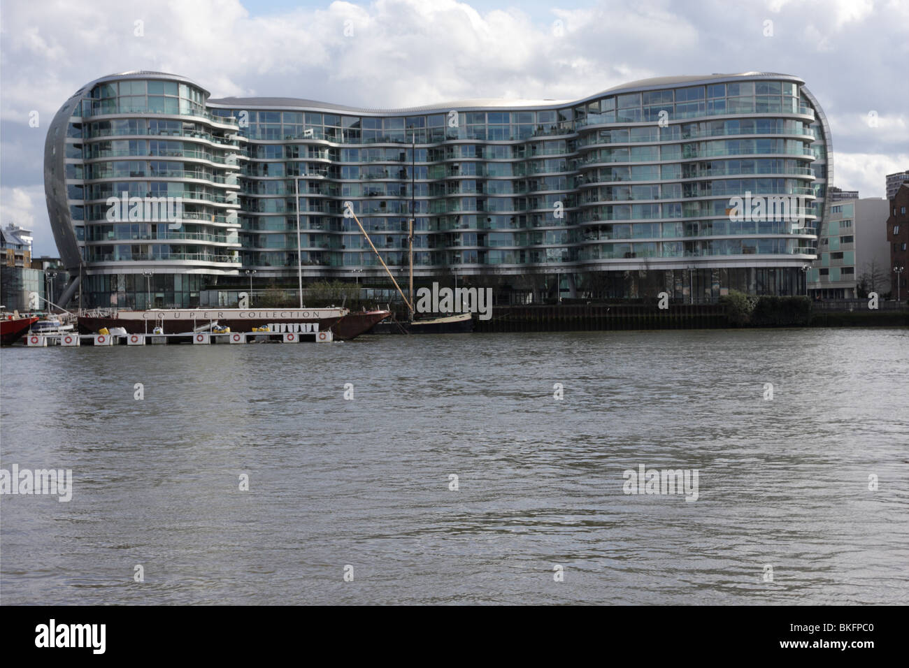 Norman Foster`s modern architectural design Albion Riverside,situated ...