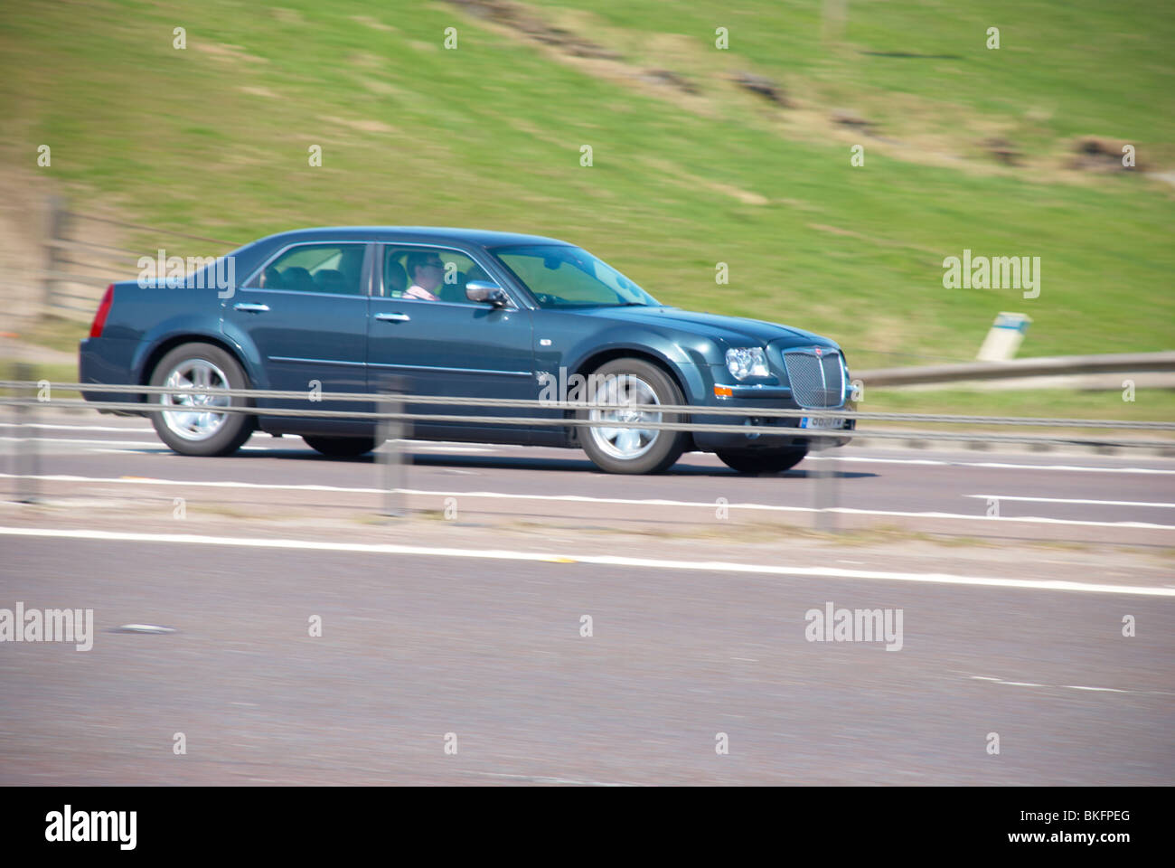 Car on the M62 Stock Photo - Alamy