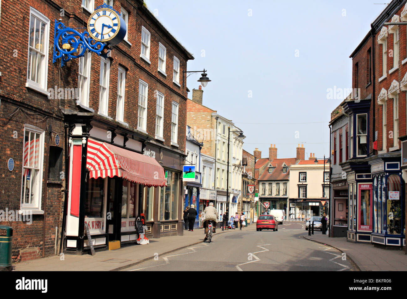 louth town centre high street lincolnshire england uk gb Stock Photo - Alamy