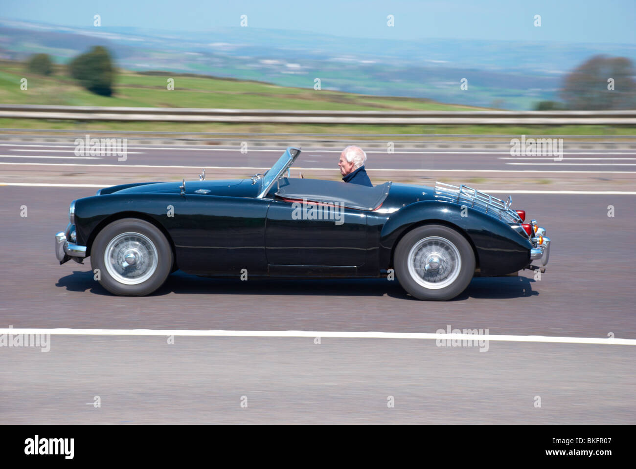 Sports car on the M62 motorway Stock Photo - Alamy