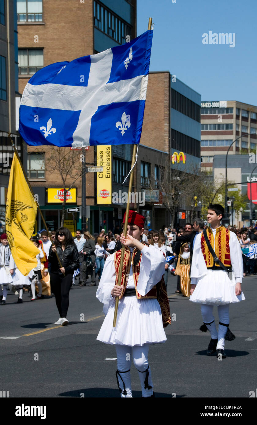 Greek parade to celebrate the independence of Greece in Montreal Canada ...