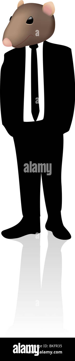 Rat face in suit representing corruption Stock Photo - Alamy