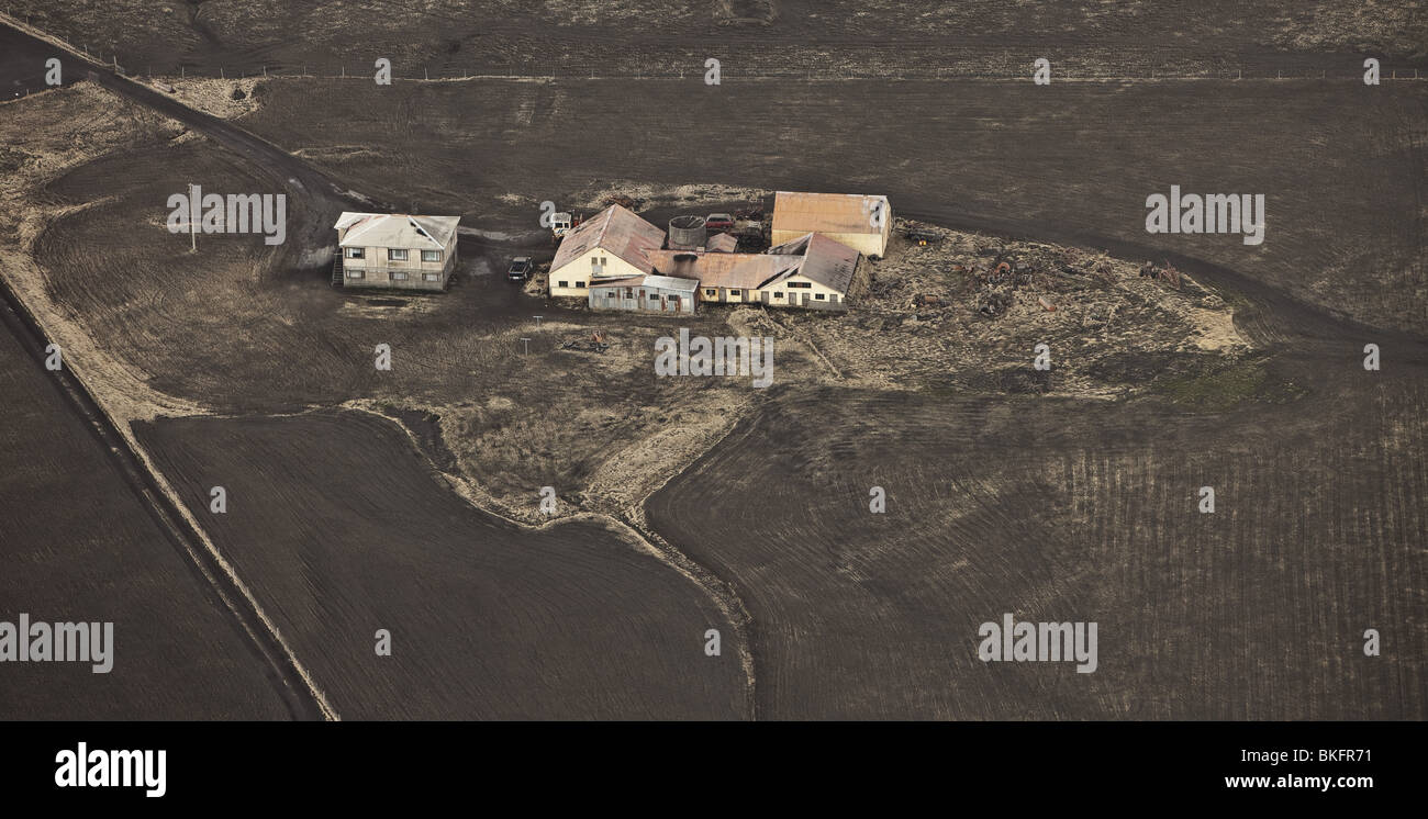 Ash fall from Eyjafjallajokull Volcano Iceland, that started on April ...