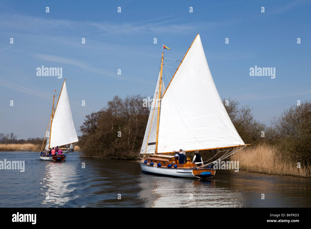 Two Yachts Sailing Stock Photo - Alamy