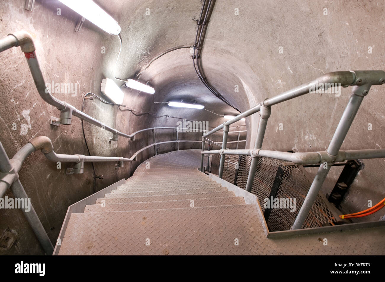 Underneath Birkenhead Mersey Queensway Tunnel Liverpool UK Stock Photo ...