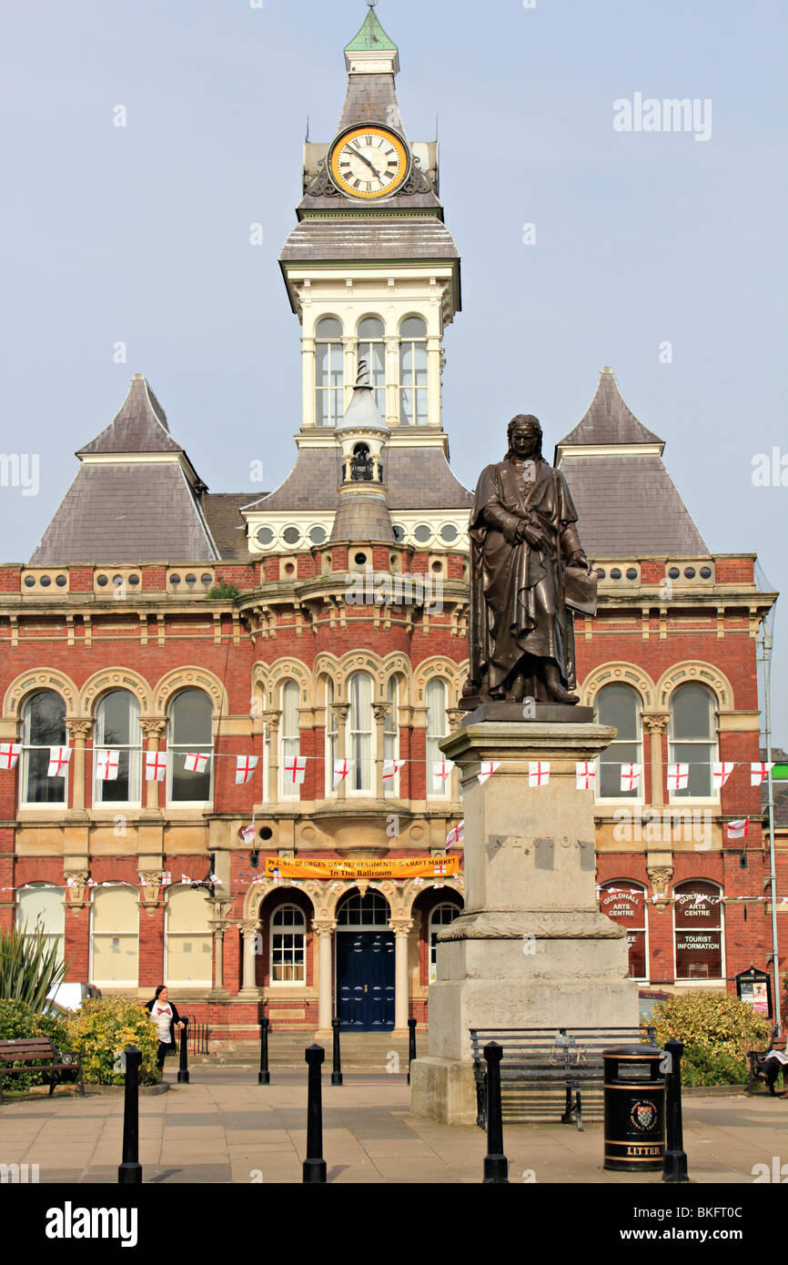 grantham town centre civic centre guildhall lincolnshire england uk gb ...