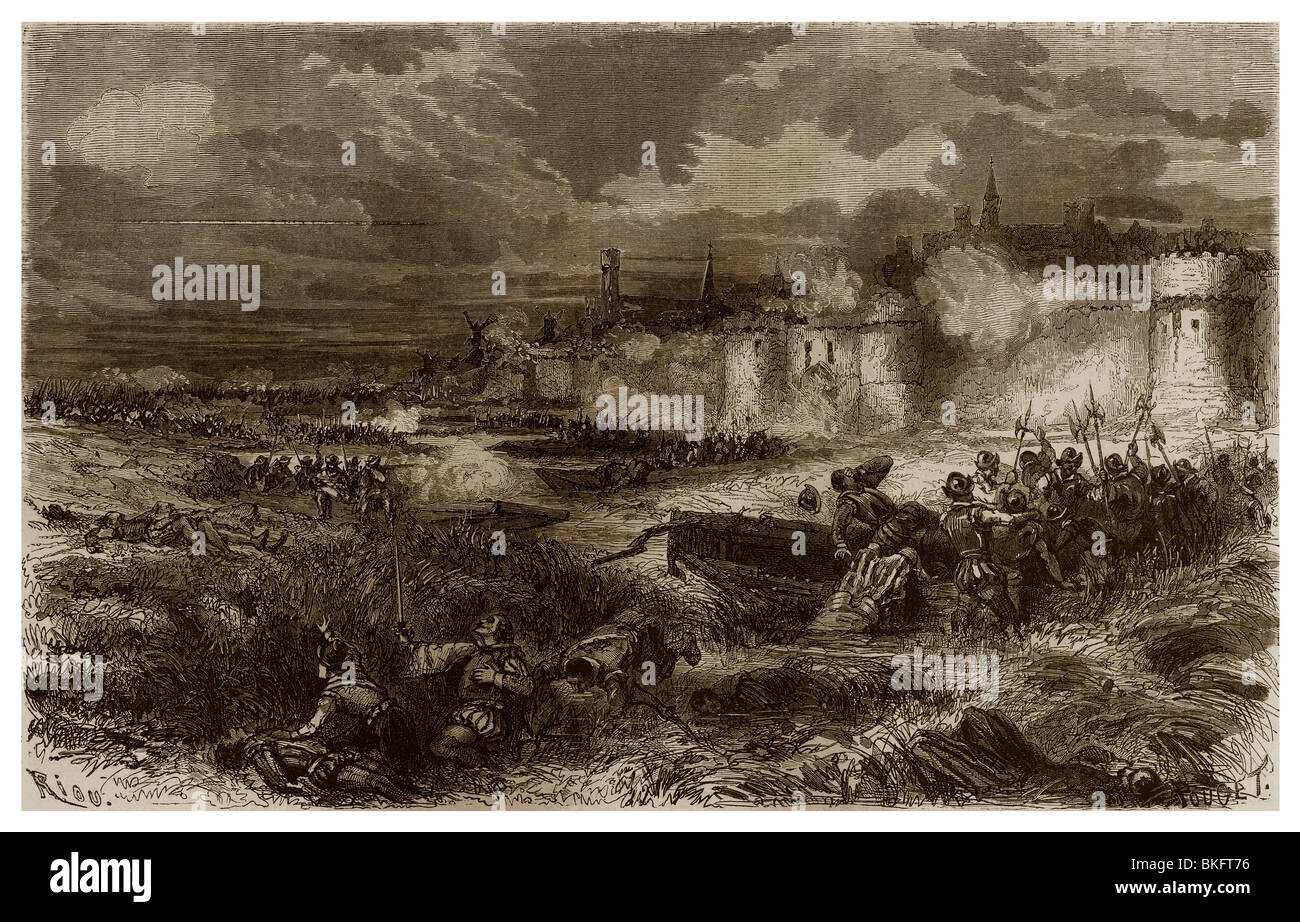 On 27th August 1557, siege of Saint-Quentin by the Spanish army of ...