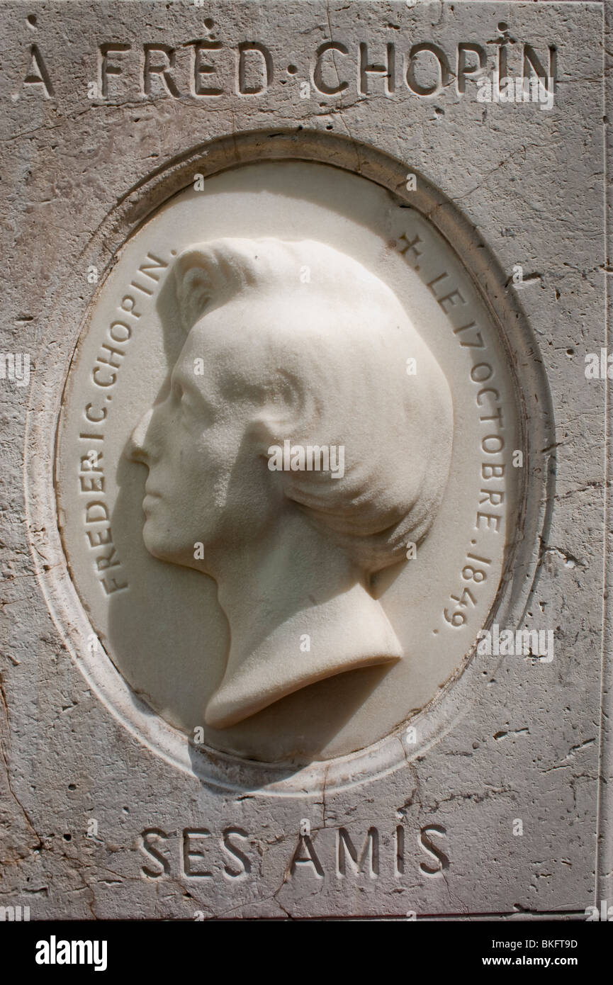 Frederic Chopin Memorial Sculpture on Tomb in Pere Lachaise Cemetery ...