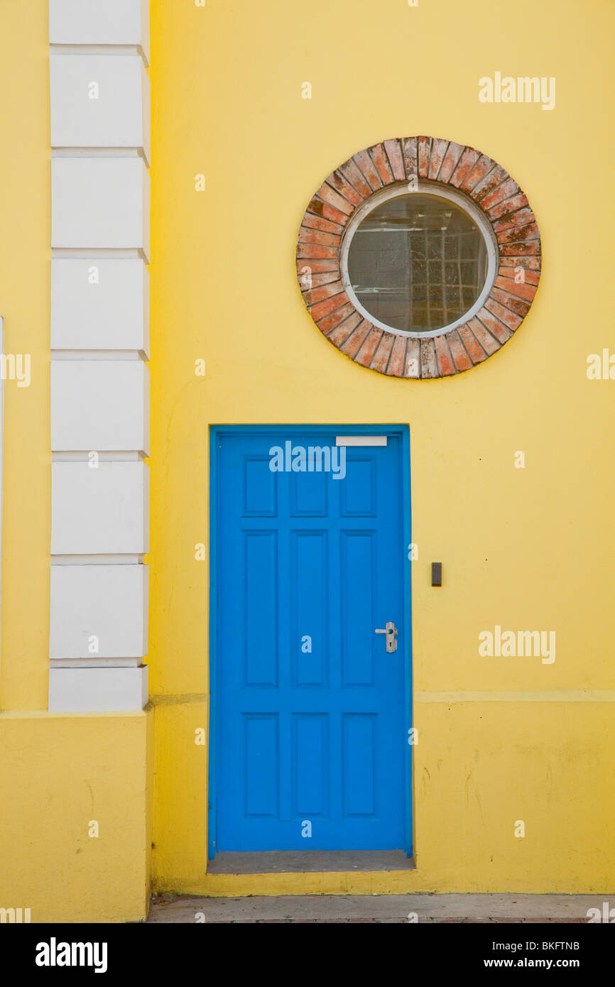 Colorful building architecture in St. George's, Grenada, West Indies ...