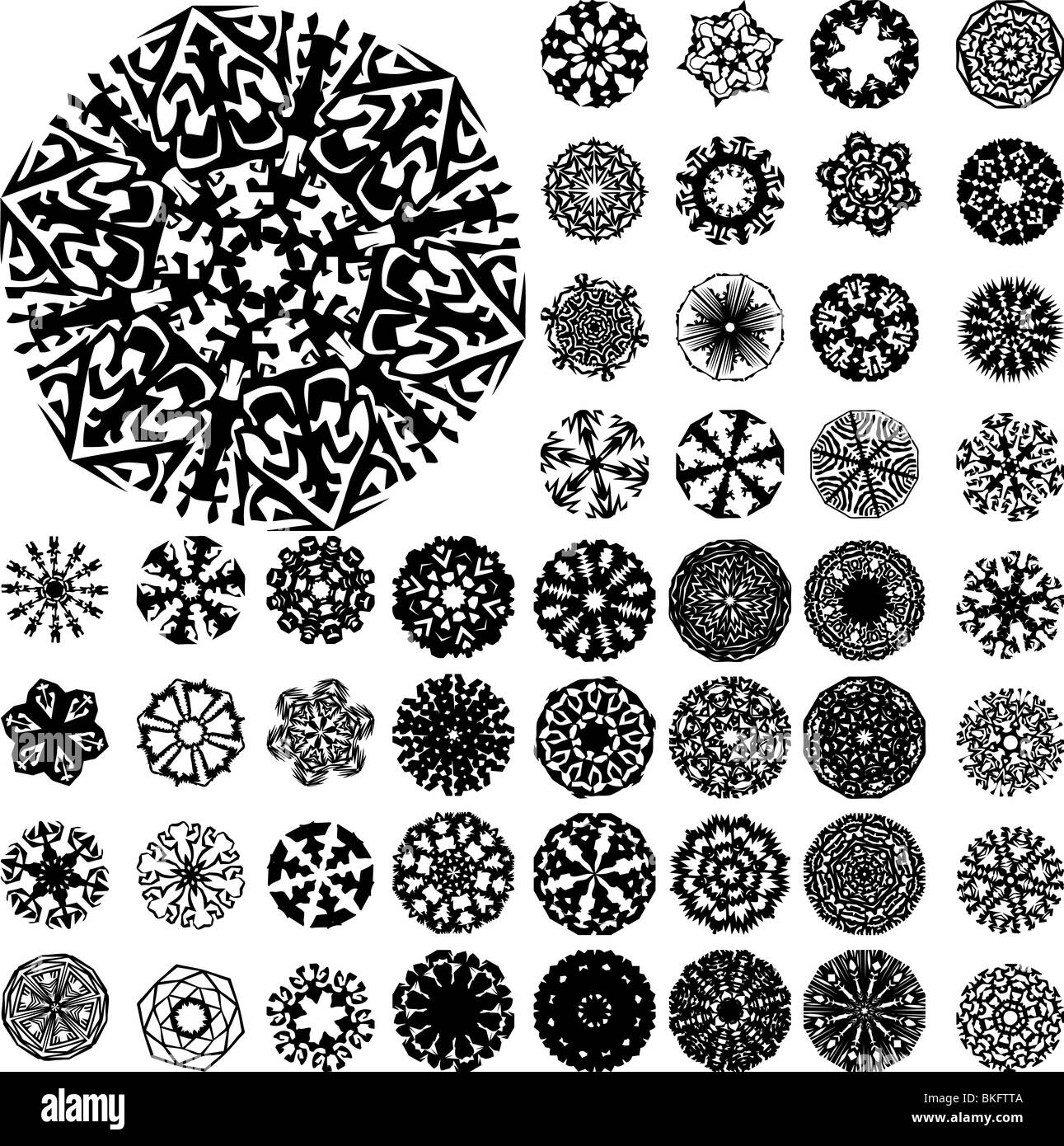 Set of 49 highly detailed complex ornaments Stock Photo - Alamy